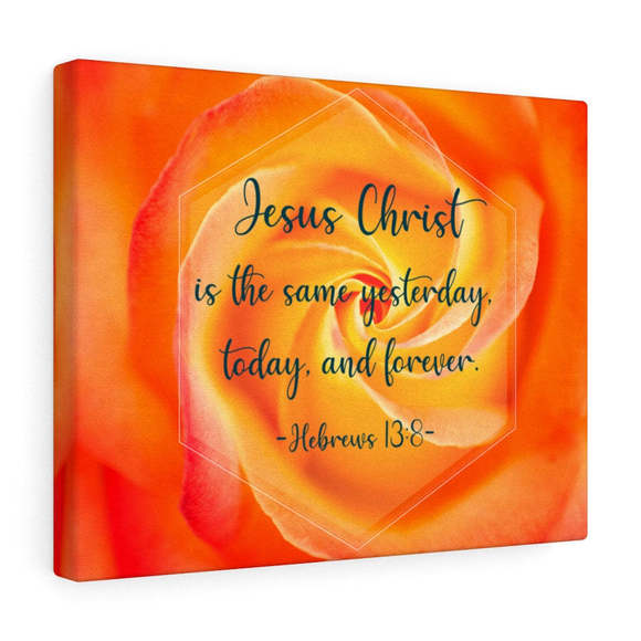 Express Your Love Gifts | Art | Scripture Sign Today And Forever Hebrews 38 Orange Bible Verse ...